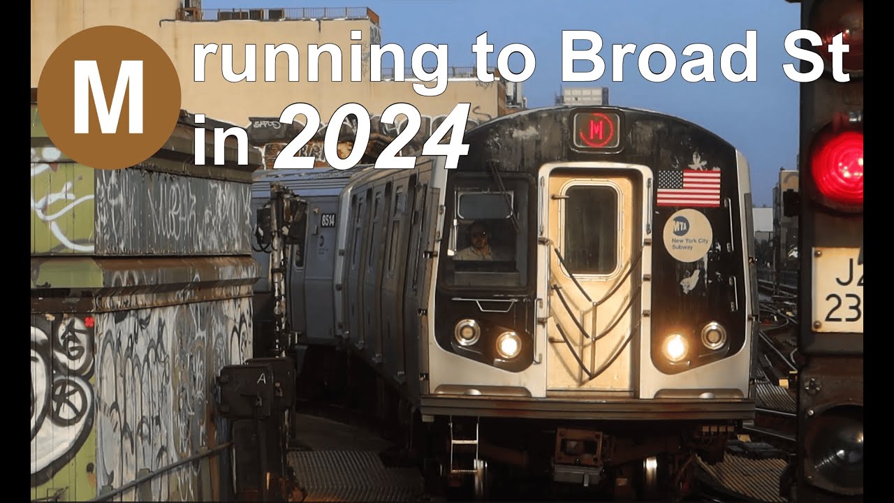 MTA Subway M trains running to Broad St in 2024 - YouTube