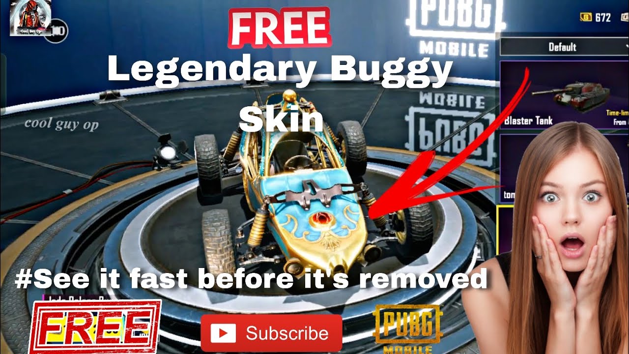 Free Legendary Buggy Skin in PUBG ️‍🔥😳🫣 Mobile(100000% working glitch ...