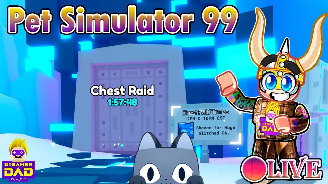 Chest Raid in Pet Simulator 99 for N1GD clan Lets try do it together🔴 ...