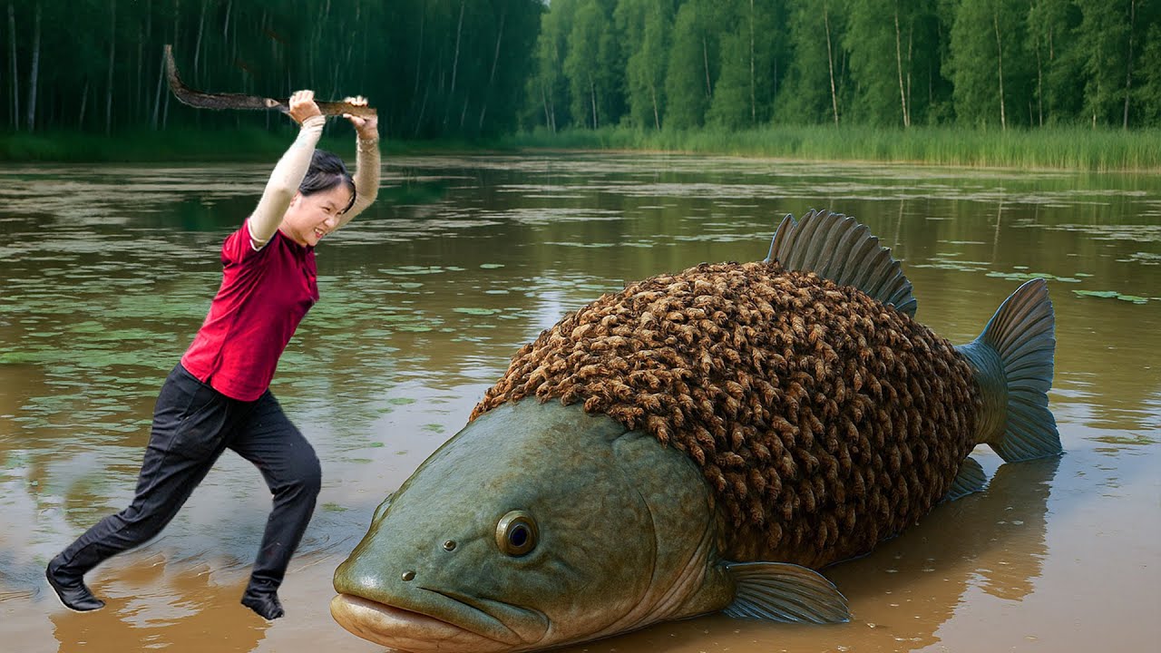 3 days heavy rain - How to Harvesting 100kg Honeycomb Banana Fish & Go ...
