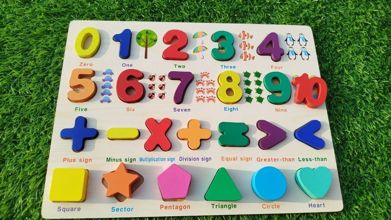 Best Learning Numbers 1 to 10 puzzle, numbers, Colors and Shapes Puzzle ...