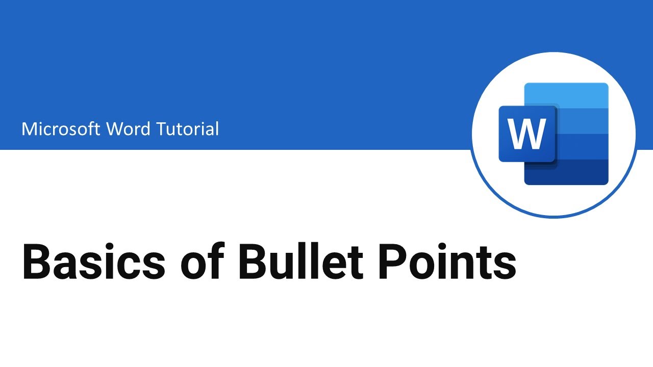Basics Of Bullet Points MS Word Tutorial YouTube Basics Of Bullet Points MS Word Tutorial YouTube