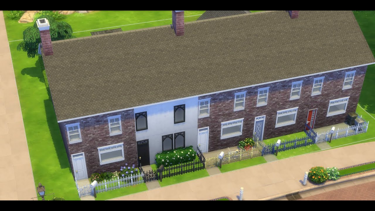 The Sims 4 | Speed Build – British UK Terrance Houses Part 1 - YouTube