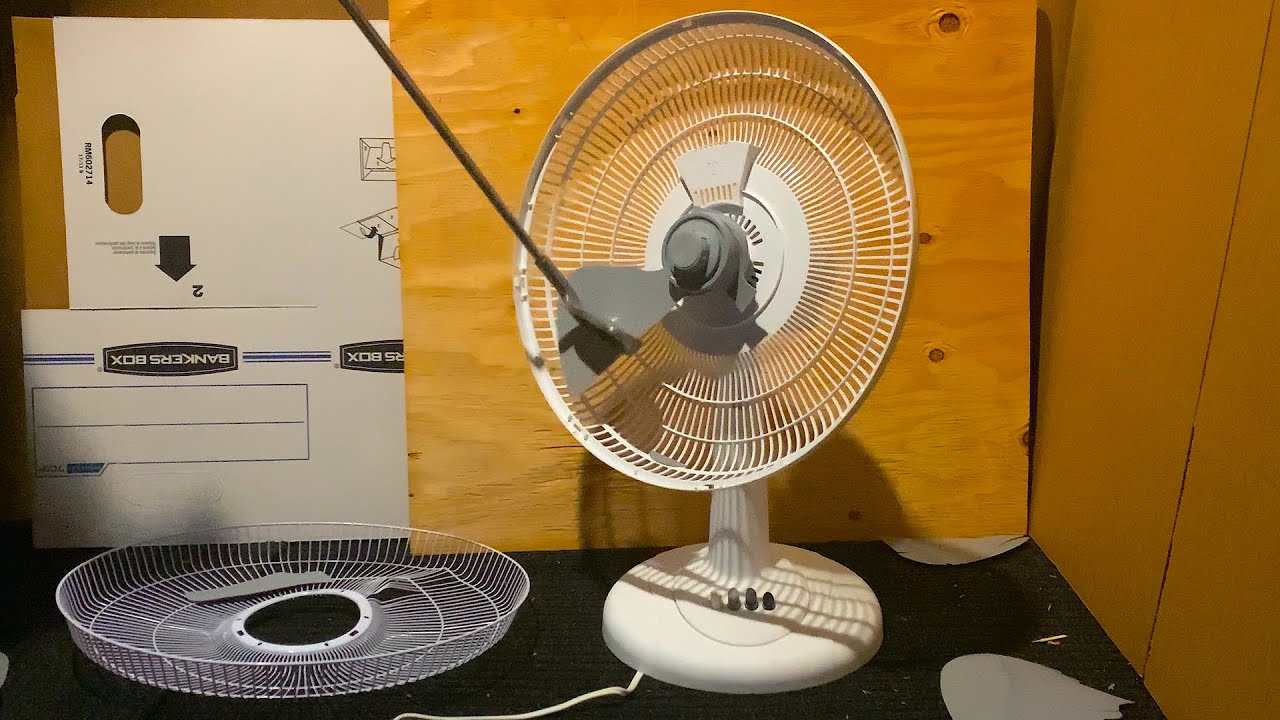 New Comfort Zone 16in Table Fan Destruction - YouTube
