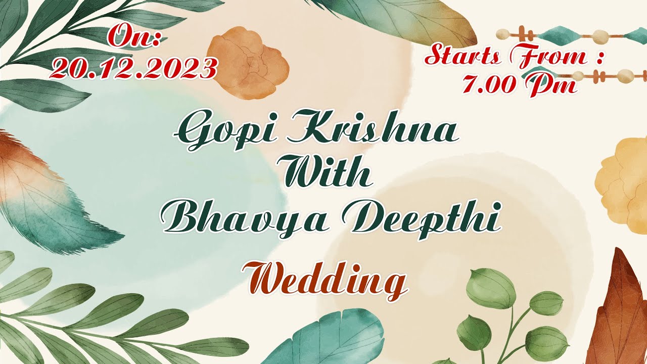 Gopi Krishna With Bhavya Deepthi - YouTube