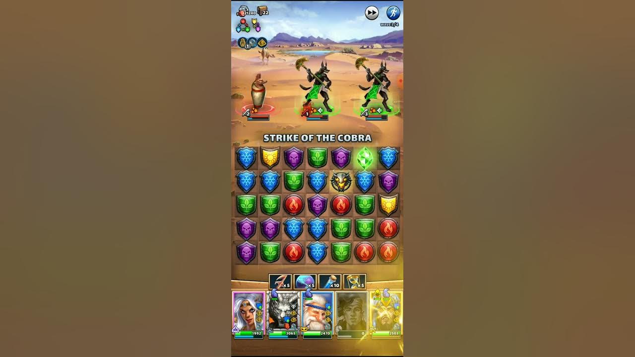 Empires and puzzles season 5 hard stage 35 level 10 with 4 heros final boss - YouTube
