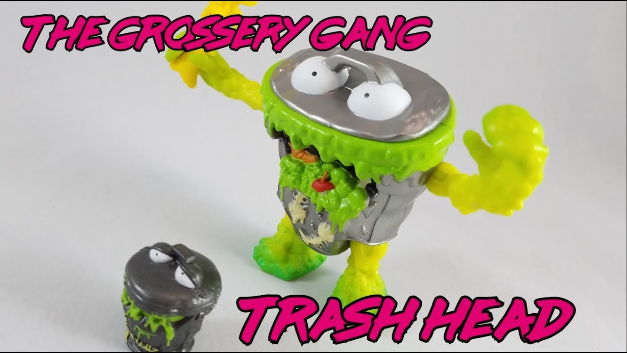 The Grossery Gang TRASH HEAD Action Figure Toy Review - YouTube