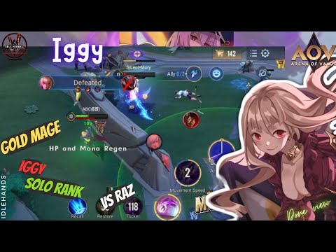 Aov Iggy Midlane Gameplay|| MVP || Vs Raz(@idlehands1571 ) - YouTube
