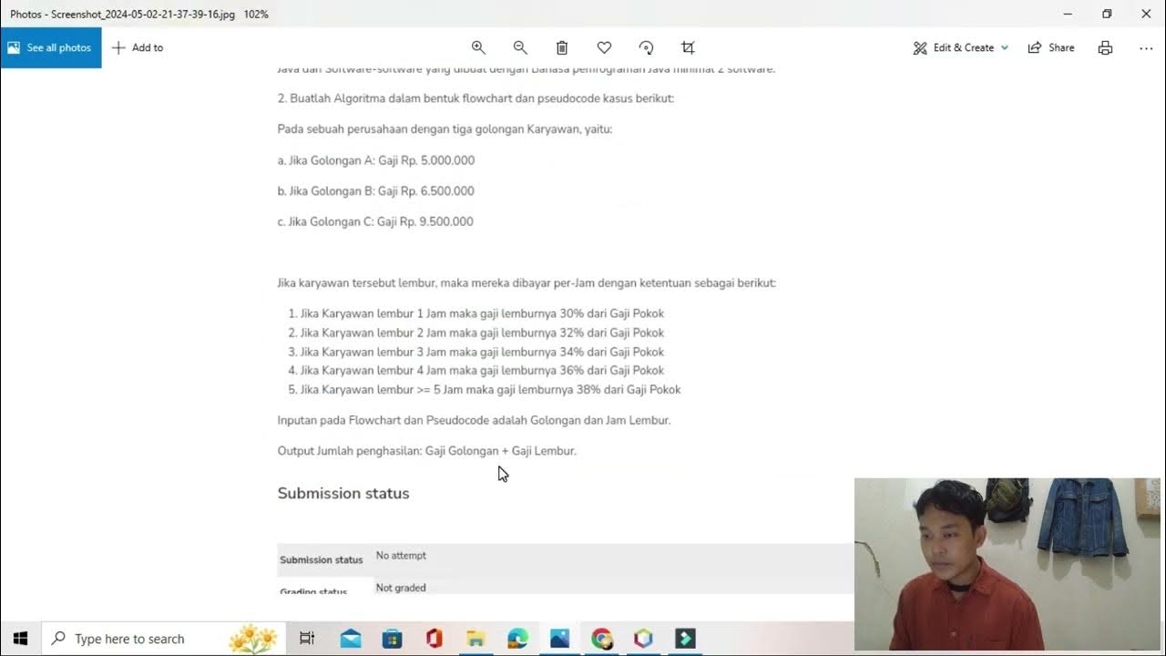 PEMBUATAN PROGRAM SEDERHANA INPUT GAJI & LEMBUR - TUGAS 2 ALGORITMA PEMROGRAMAN - YouTube