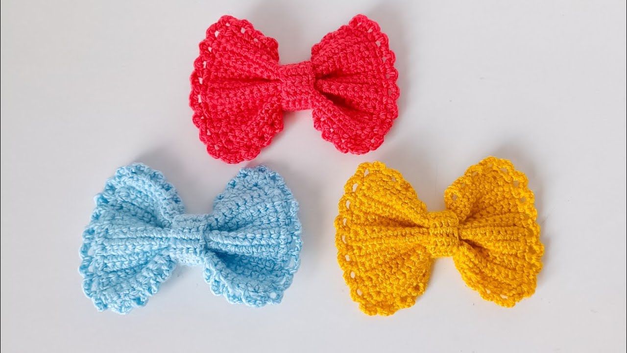 CROCHET BOW BUCKLE || EASY CROCHET BOW - YouTube