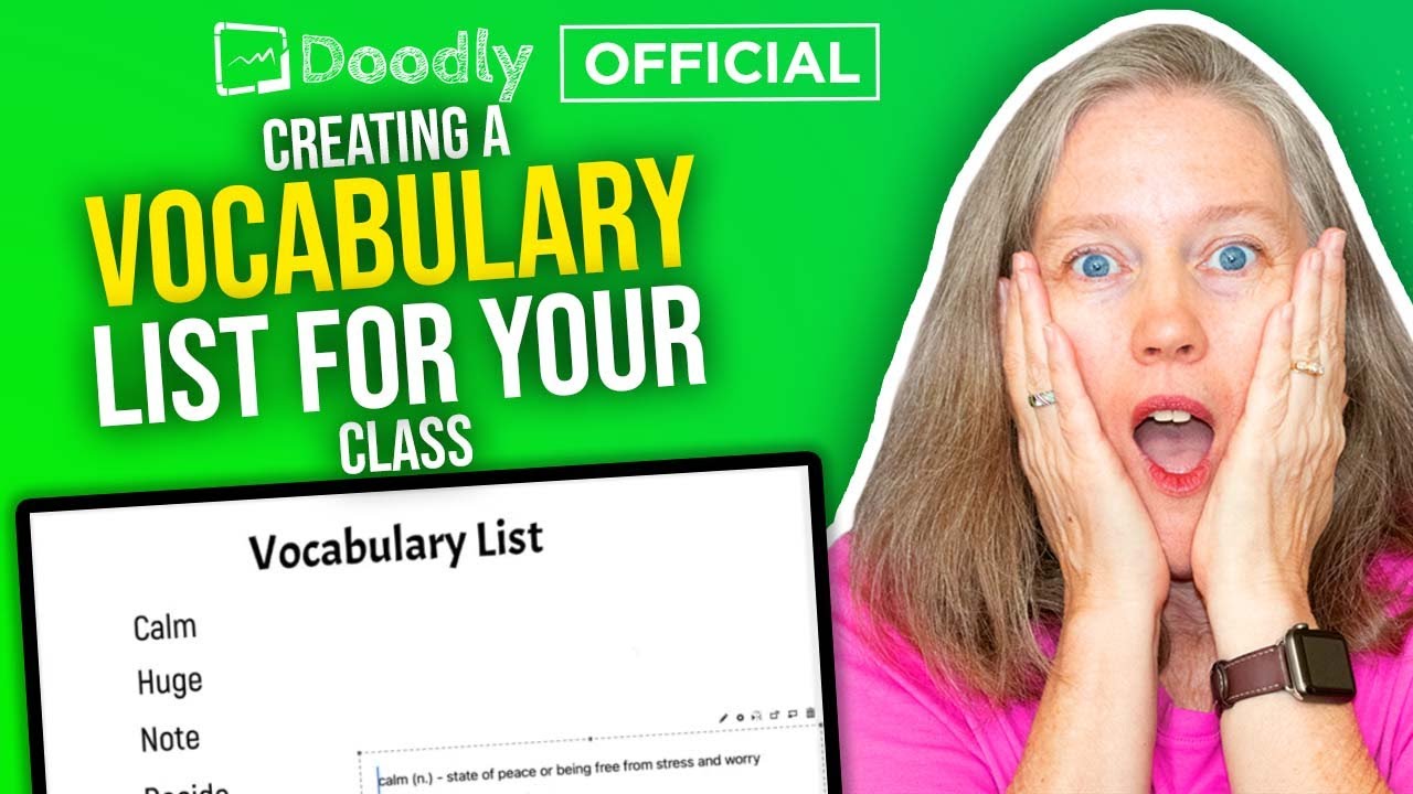 Create a Vocabulary Word List!! Doodly Tutorial for School - YouTube