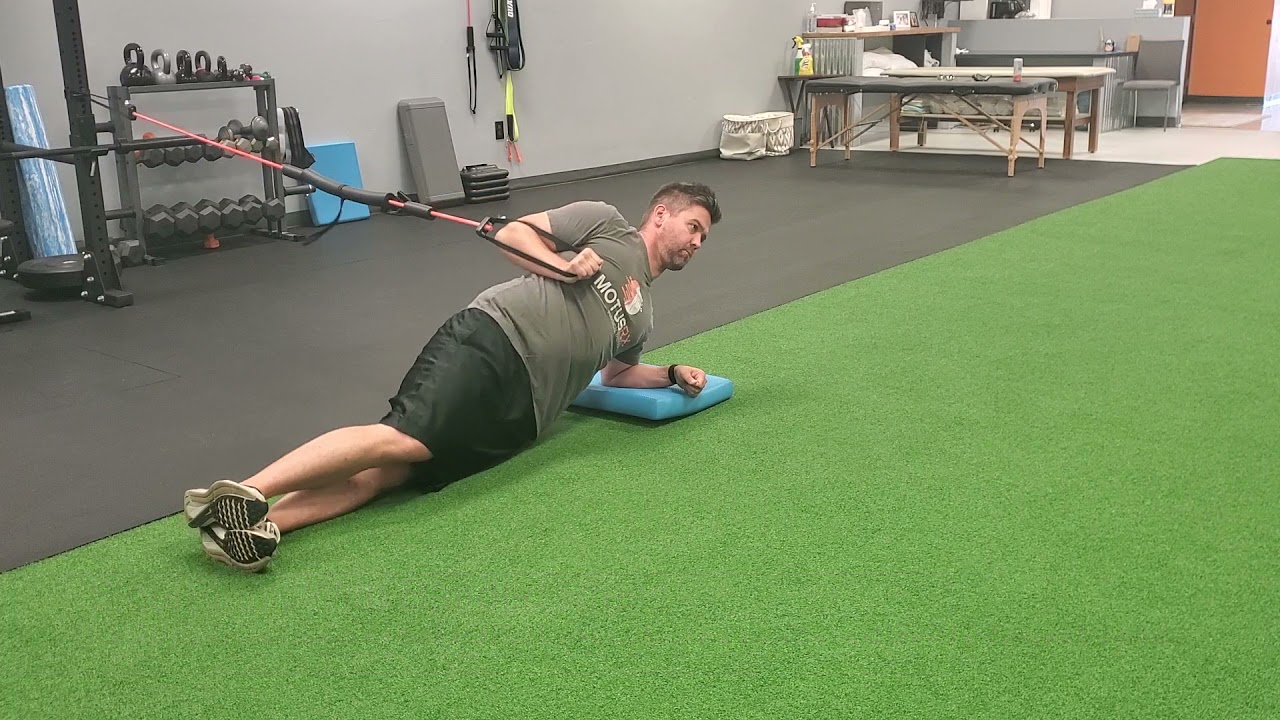 Side Plank With Banded Press - YouTube