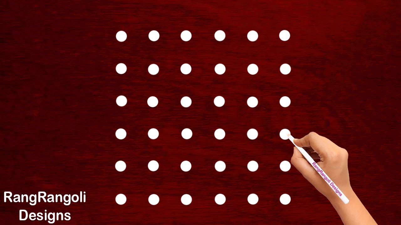 Easy Daily Rangoli Designs 6X6 dots | Latest Beautiful Muggulu ...