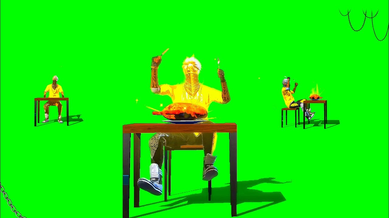 New Emote OB37 Update Chakin Emote Green Screen 🍁 [ Non Copyright ...