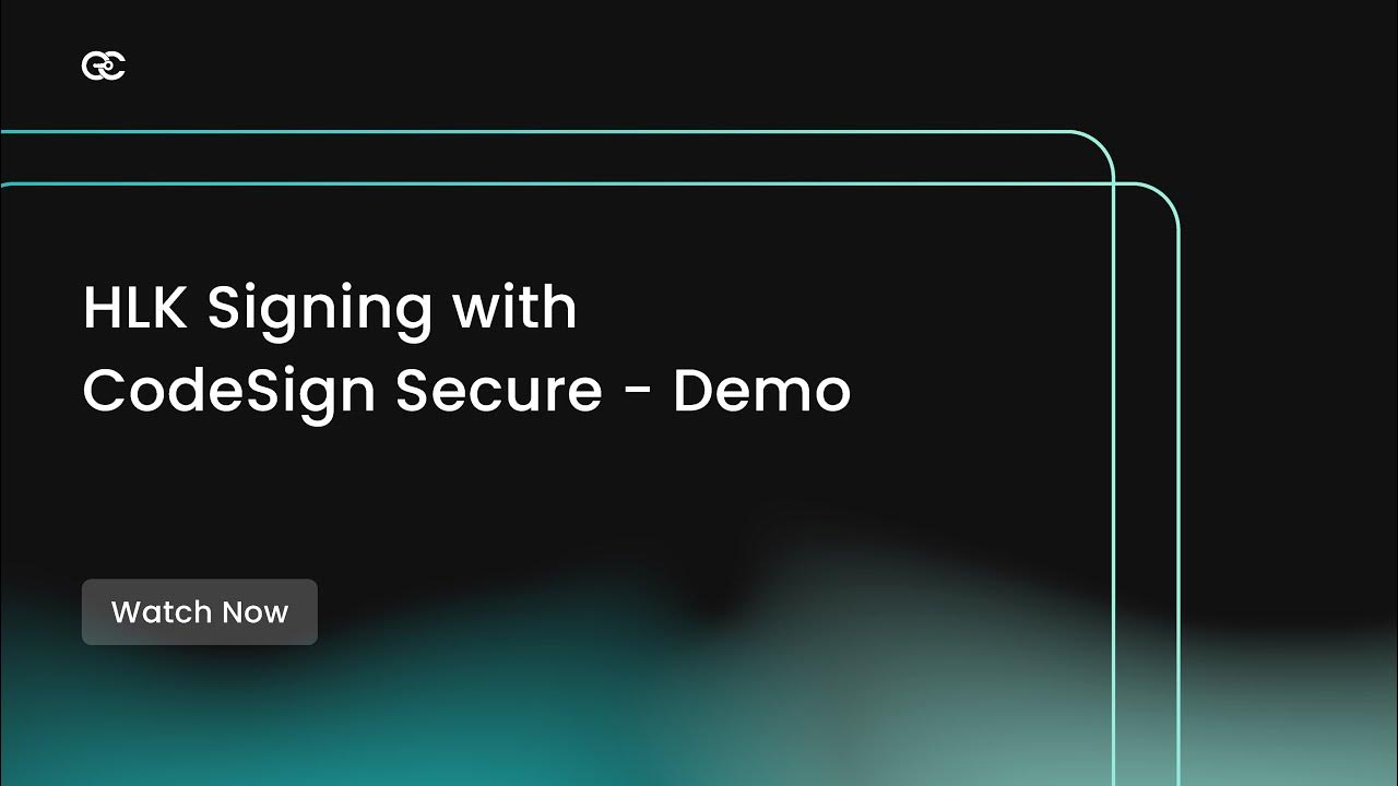 HLK Signing with CodeSign Secure: Technical Demo - YouTube