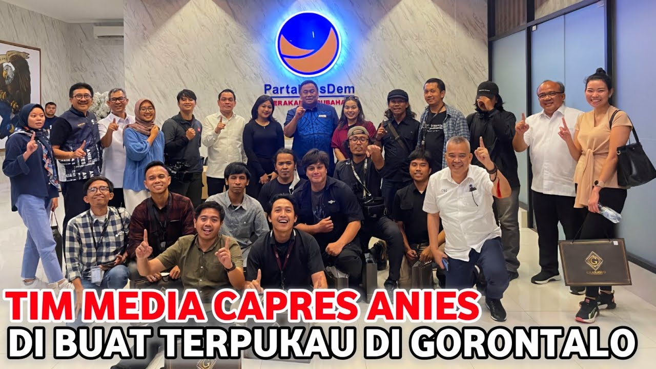 WAOWW SEMUA TIM MEDIA ANIES DI BUAT TERPUKAU DI GORONTALO - YouTube