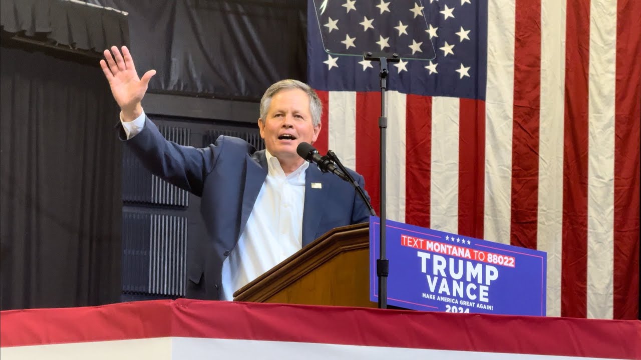 Senator Steve Daines Speaks at Trump Rally in Bozeman, Montana - YouTube