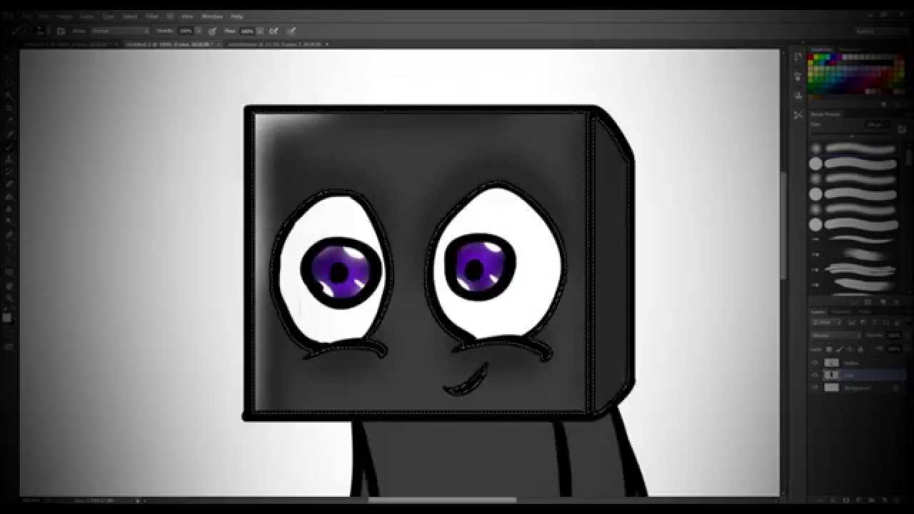 "Baby Enderman" Minecraft Avatar - SpeedART - YouTube