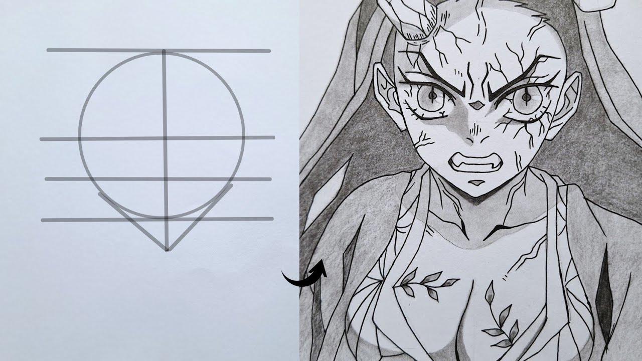 How to draw Nezuko(Demon) | step by step | Demon Slayer - YouTube