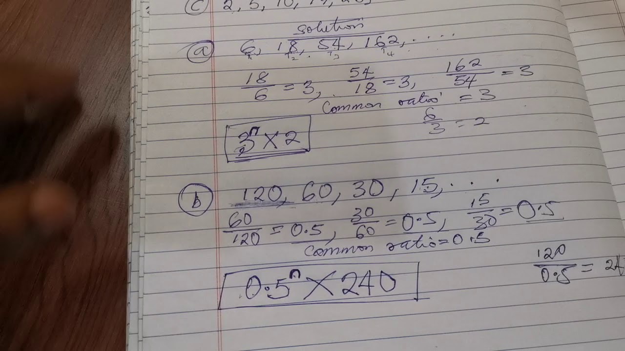 IGCSE 17.4 Further sequences(Exponential sequence) - YouTube