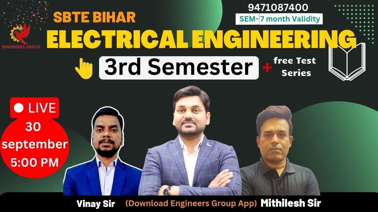 3rd Sem ONLINE Course Launching I Engineers Group I free Test series ...