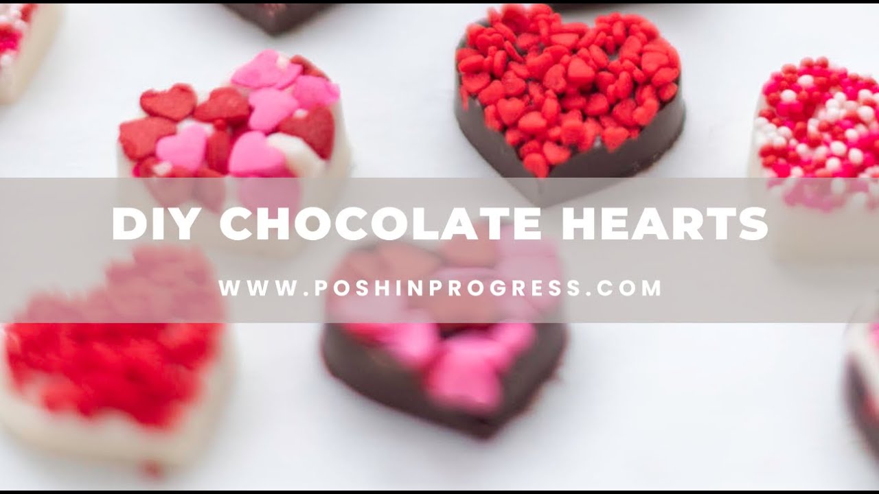 Easy Homemade Chocolate Hearts for Valentine's Day - YouTube