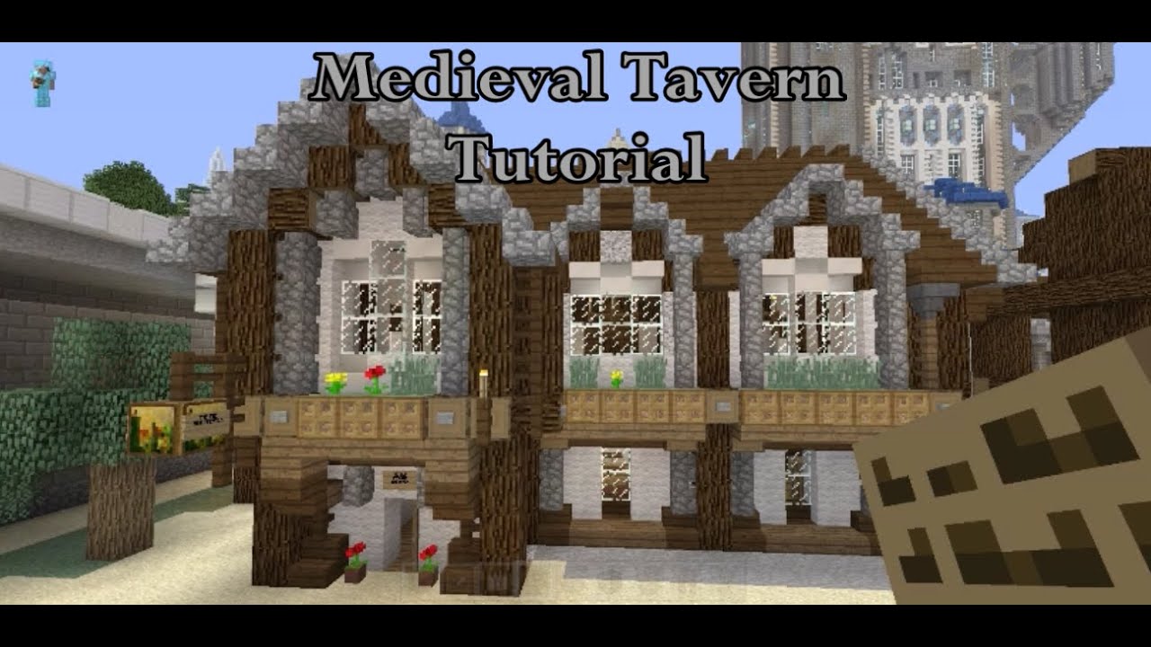 Minecraft Medieval Tavern Tutorial - YouTube