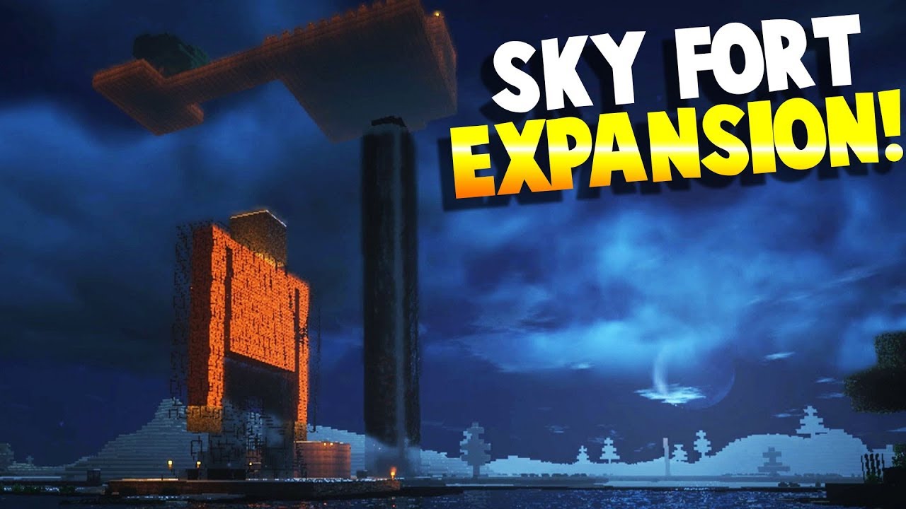 SKY FORT EXPANSION! LEGO SKY FORT! (Minecraft Gameplay) - YouTube