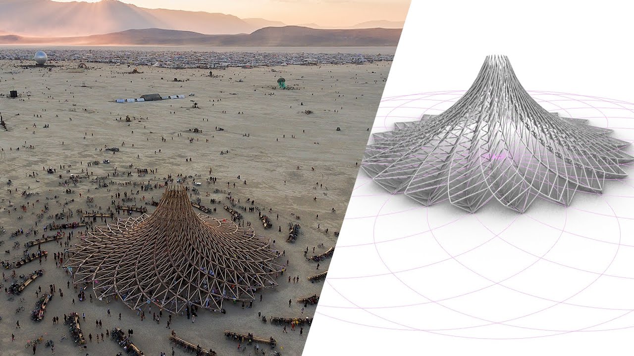 Parametric design Galaxia temple: BurningMan Festival 2018 - YouTube