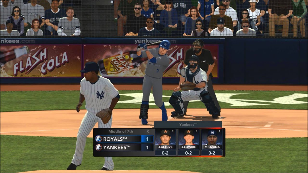 MLB 2K13: New York Yankees Franchise (Y3,G5): Royals vs Yankees - YouTube