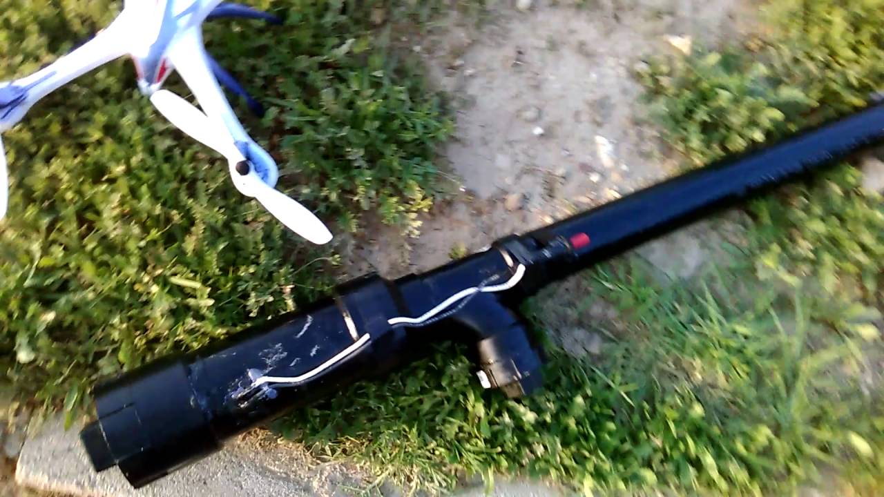 quadcopter rpg recovery potato gun AKA. LINE LAUNCHER - YouTube