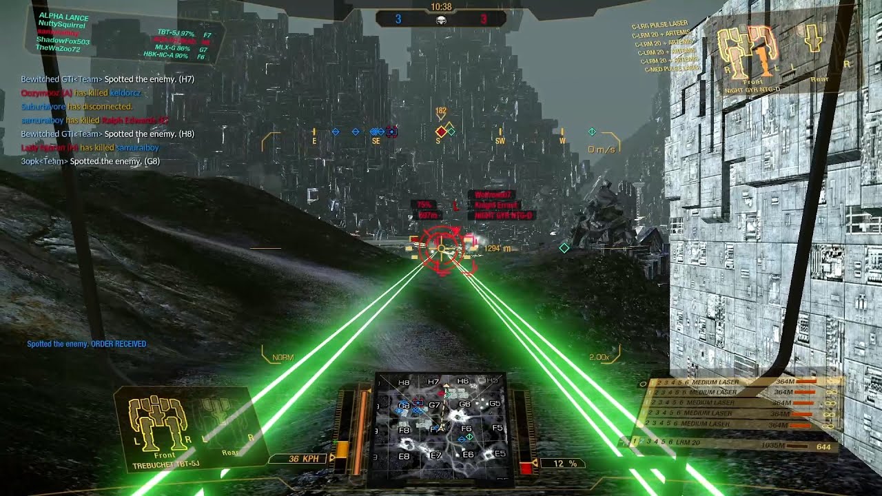 MWO Trebuchet 5J Gameplay yay well mainly staying at the back lurming ...