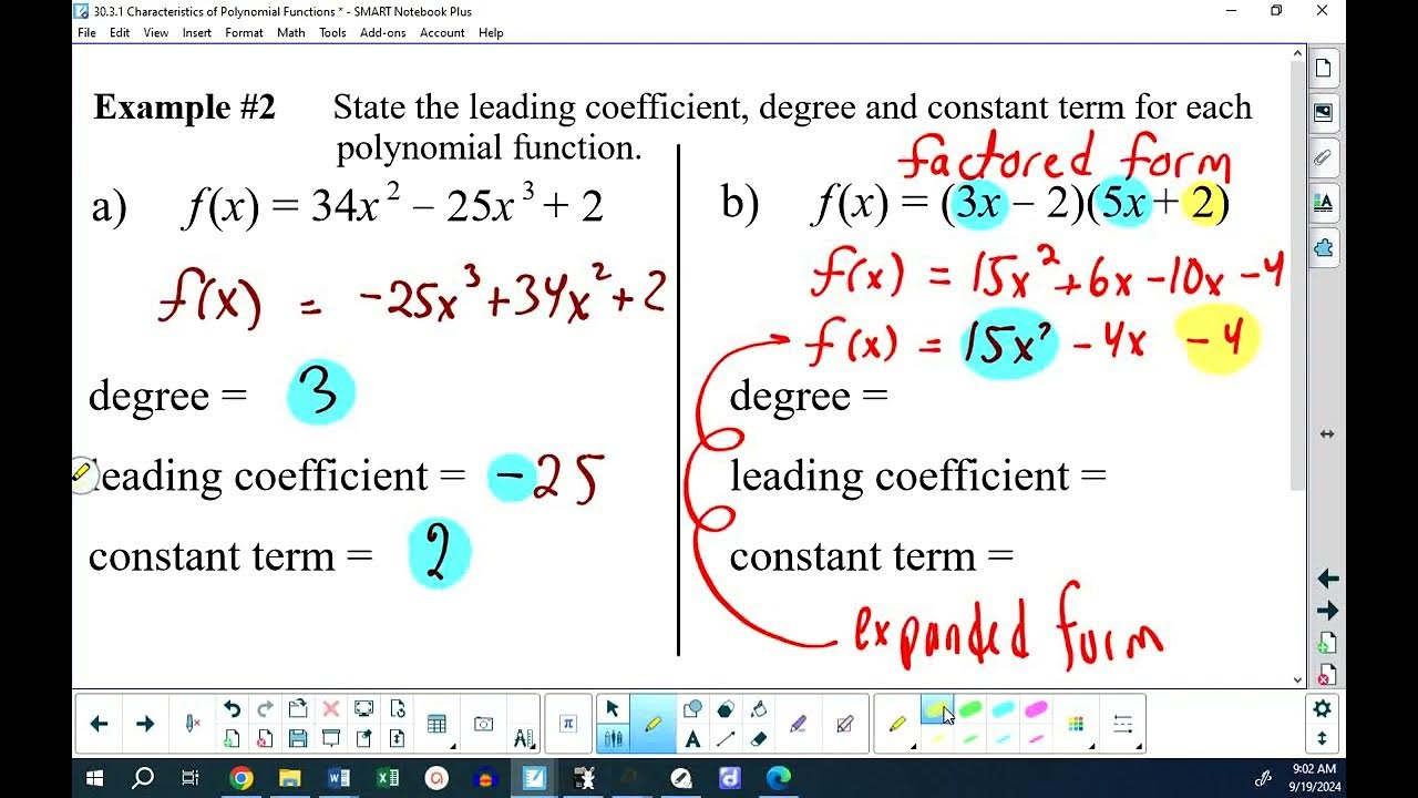 Math 30-1 Lesson 3.1 → Characteristics of Polynomial Functions - YouTube