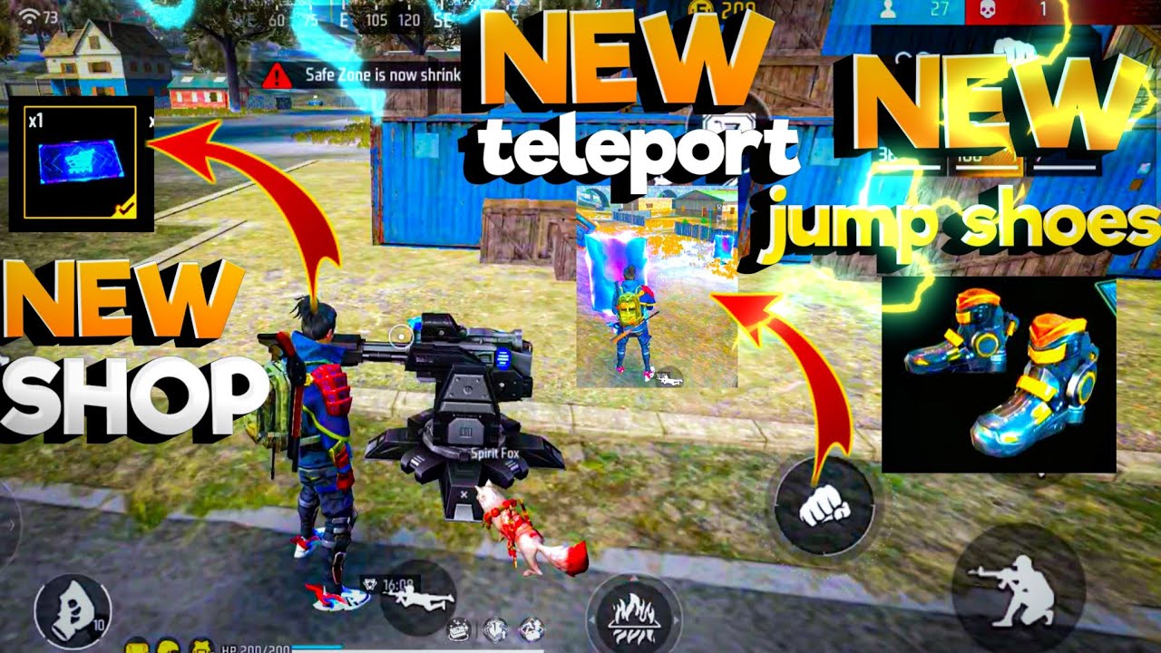 FreeFire নতুন SHOP নতুন teleport নতুন jumping shoes Ob42update নতুন ...