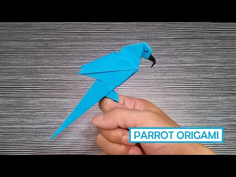 How To Make Origami Parrot With Paper || Parrot Papercraft Tutorial ...