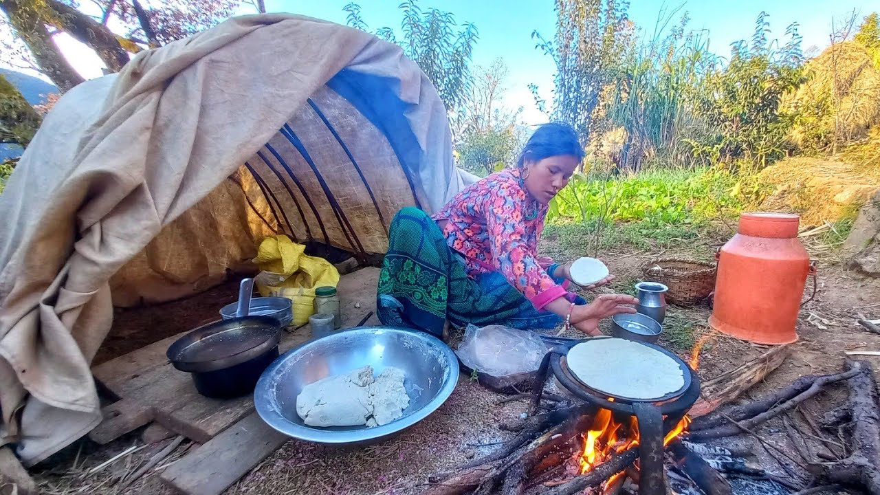 organic Nepali Himalayan Village Food ||Nepali village kitchen ||Pure ...