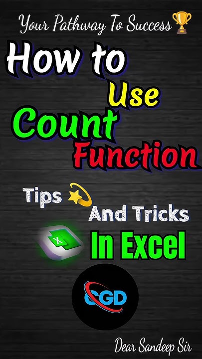 How To Use Count Function In Excel Tips And Tricks 💯💫 Exceltips Tutorial Shortvideo Youtube
