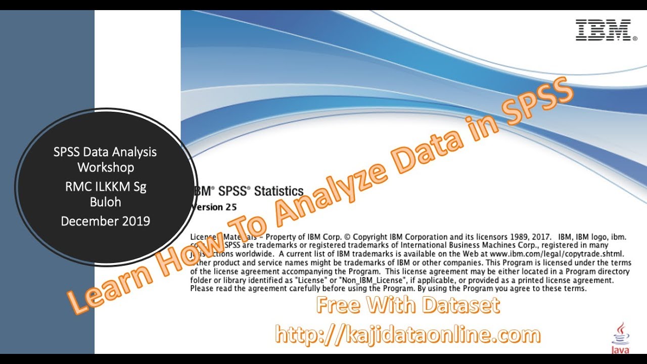 DEC2019 SPSS Workshop | Day1 No19 Analysis data using one sample t test ...