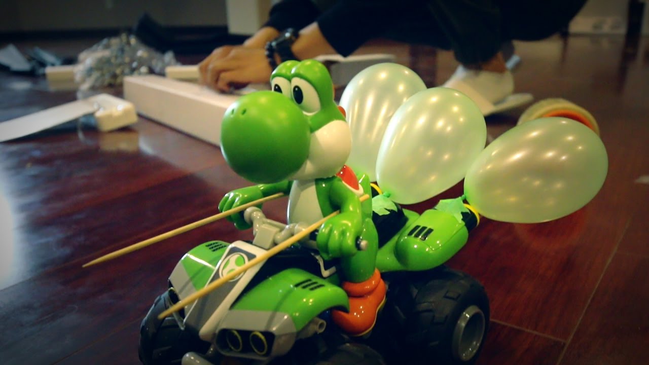 Mario Kart Balloon Challenge IRL - YouTube