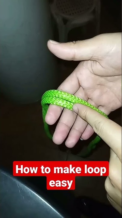 how to make loop easy knot. rope tips. - YouTube