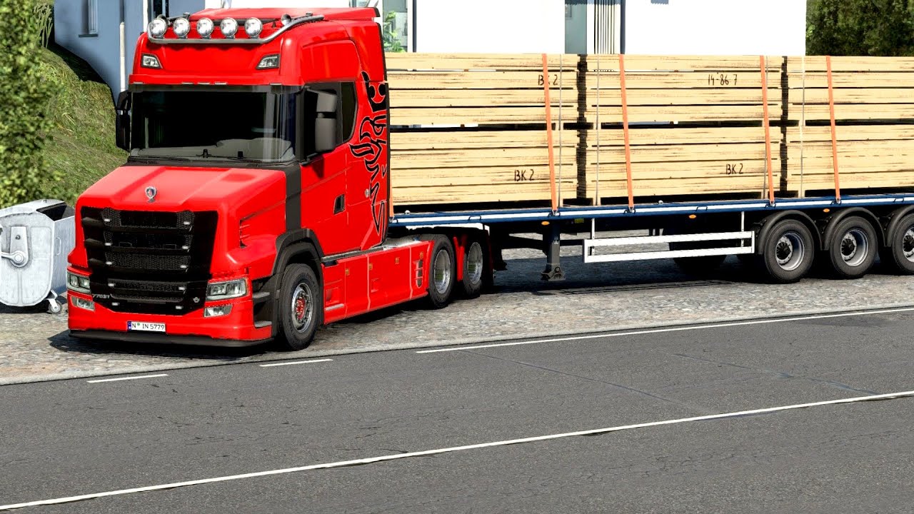 ETS 2 - Scania New Gen T Cab Transporting Lumber from Bihac Part 2 ...