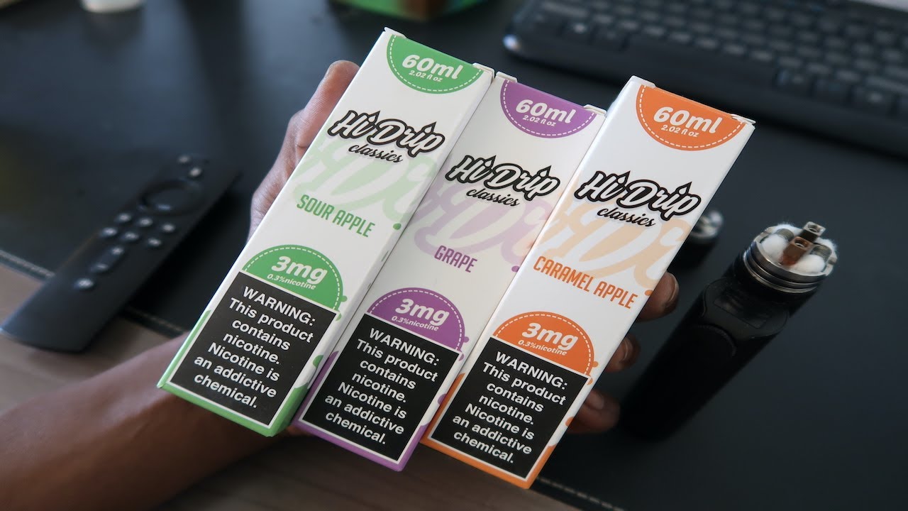 HI-DRIP - CARAMEL APPLE / SOUR APPLE / GRAPE EJUICE REVIEW !!!! - YouTube