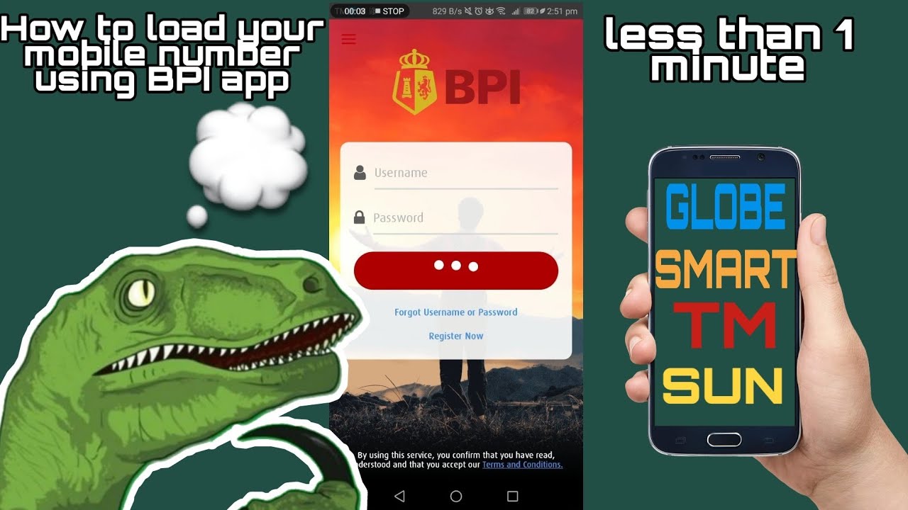 HOW TO LOAD YOUR YOUR MOBILE NUMBER USING BPI APP - YouTube