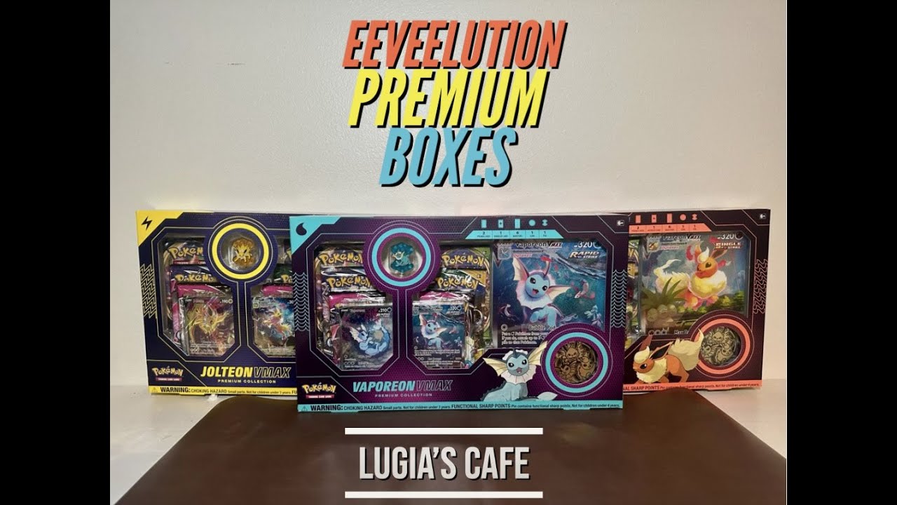 Unboxing Eeveelution Premium boxes! Grand Opening of Lugia's Cafe ...