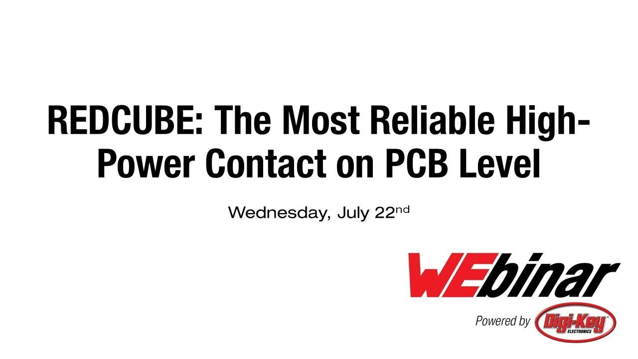 Würth Elektronik Presents "REDCUBE: The Most Reliable High-Power Contact on PCB Level" - YouTube