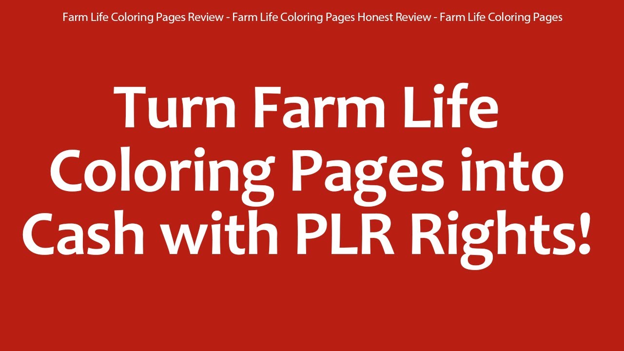 Farm Life Coloring Pages Review - Farm Life Coloring Pages Honest ...