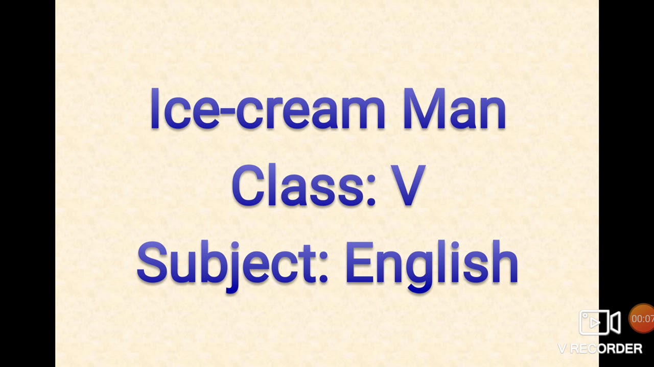 The Icecream Man A poem by Rachel Field Part-1, (Recitation) - YouTube
