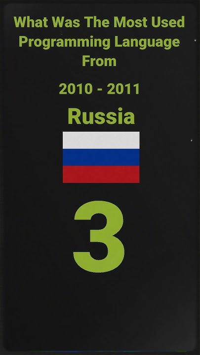 What was the most used programming language from 2010 to 2011 Edition ...