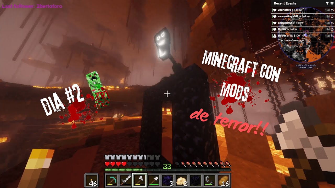 minecraft con mods de TERROR - DIA #2 - YouTube