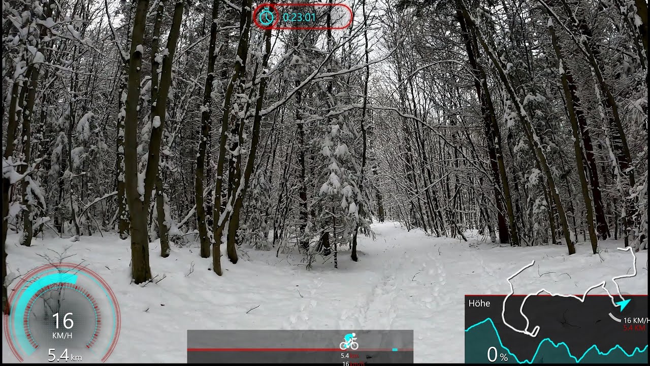 30 minute extrem Snow Cube MTB Winter Indoor Cycle Workout Garmin 4K ...